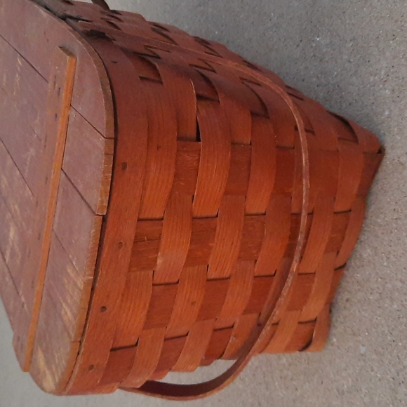 Accents | Vintage Picnic Basket Wovnwood By Jerywil | Poshmark